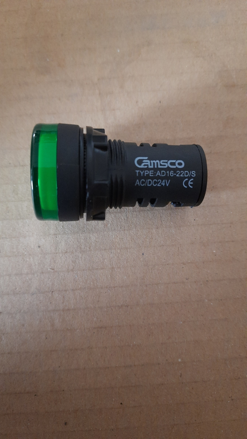 AD16-22D CAMSCO GREEN Led Pilot Lamp 24V AC/DC - Panels and Parts Shopping