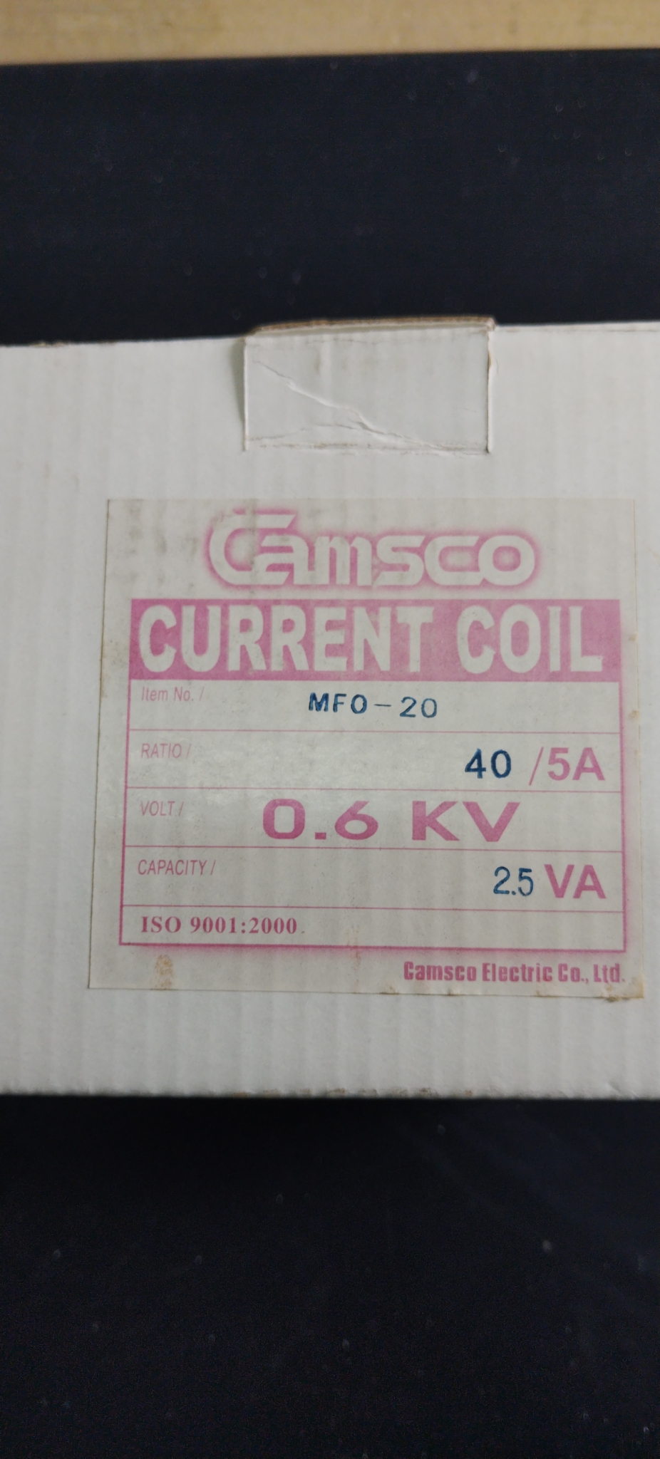 MFO-20 40/5 CAMSCO Current Transformer Primary 40A Secondary 5A Class 1 ...