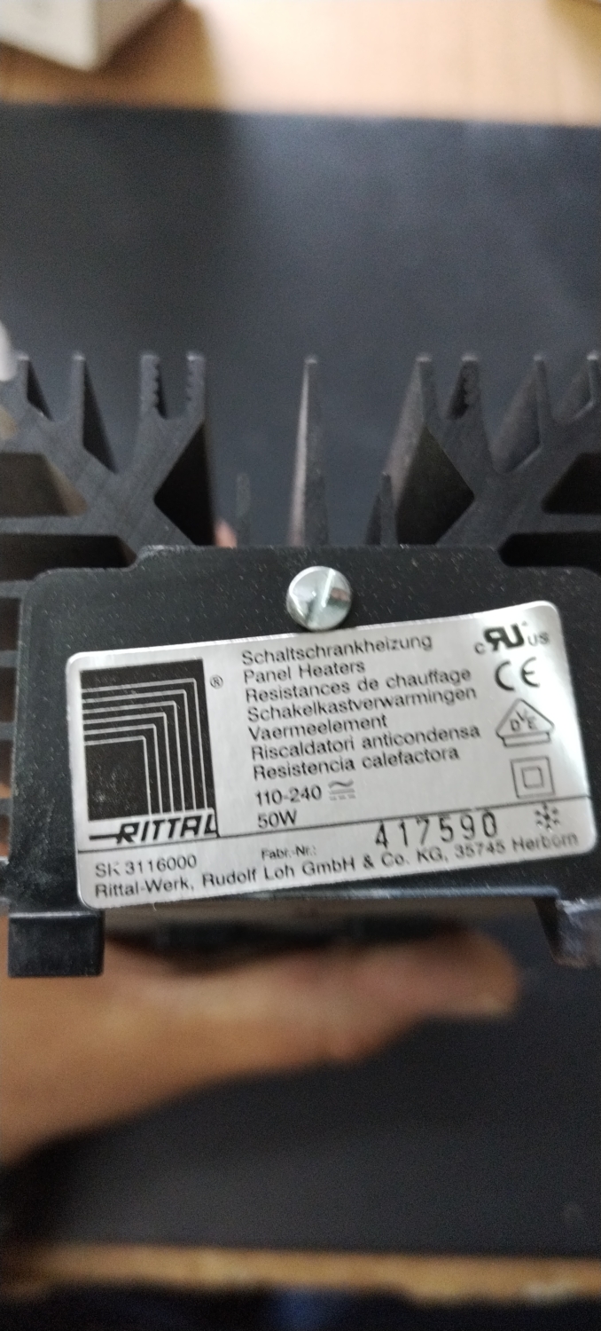 SK3116000 RITTAL Panel Heater 50W 110-230V AC/DC - Panels and Parts ...