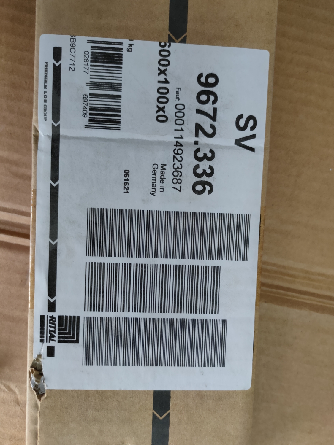 SV9672.336 RITTAL Front trim panels IP 54, bottom for TS Enclosures ...