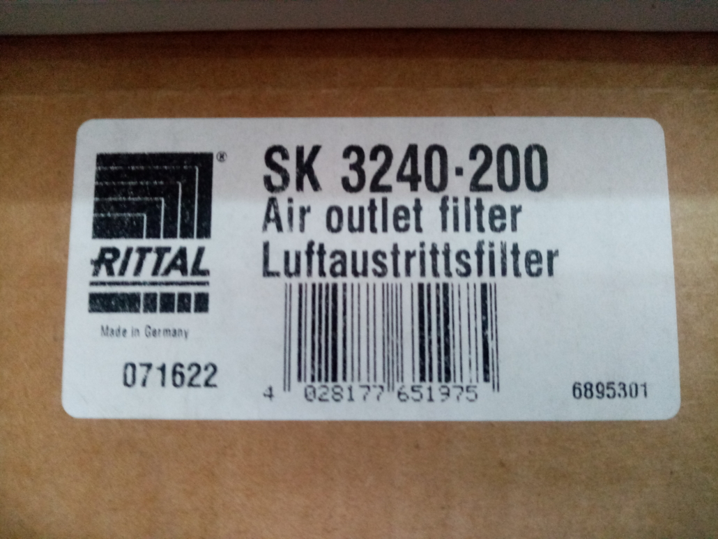 SK3240.200 RITTAL Outlet Filter 255x255mm - Panels and Parts Shopping