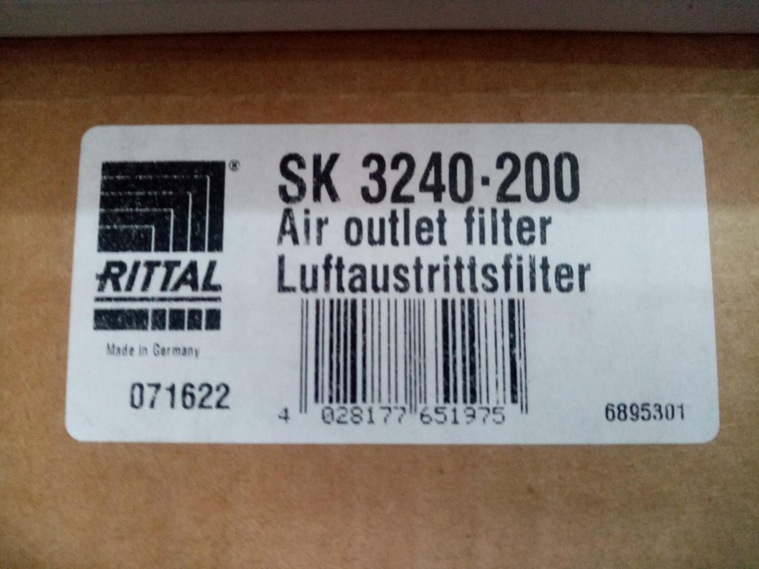 SK3240.200 RITTAL Outlet Filter 255x255mm - Panels and Parts Shopping
