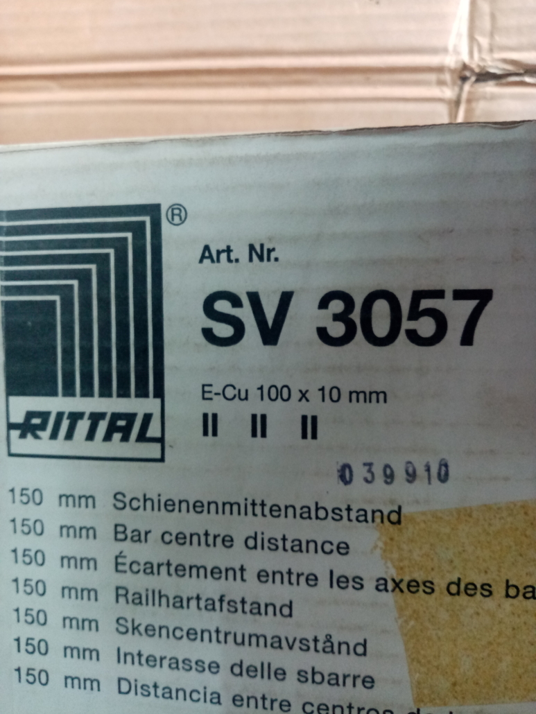 SV3057 RITTAL Busbar Support up to 2x100x10mm Busbar (2pcs) - Panels ...