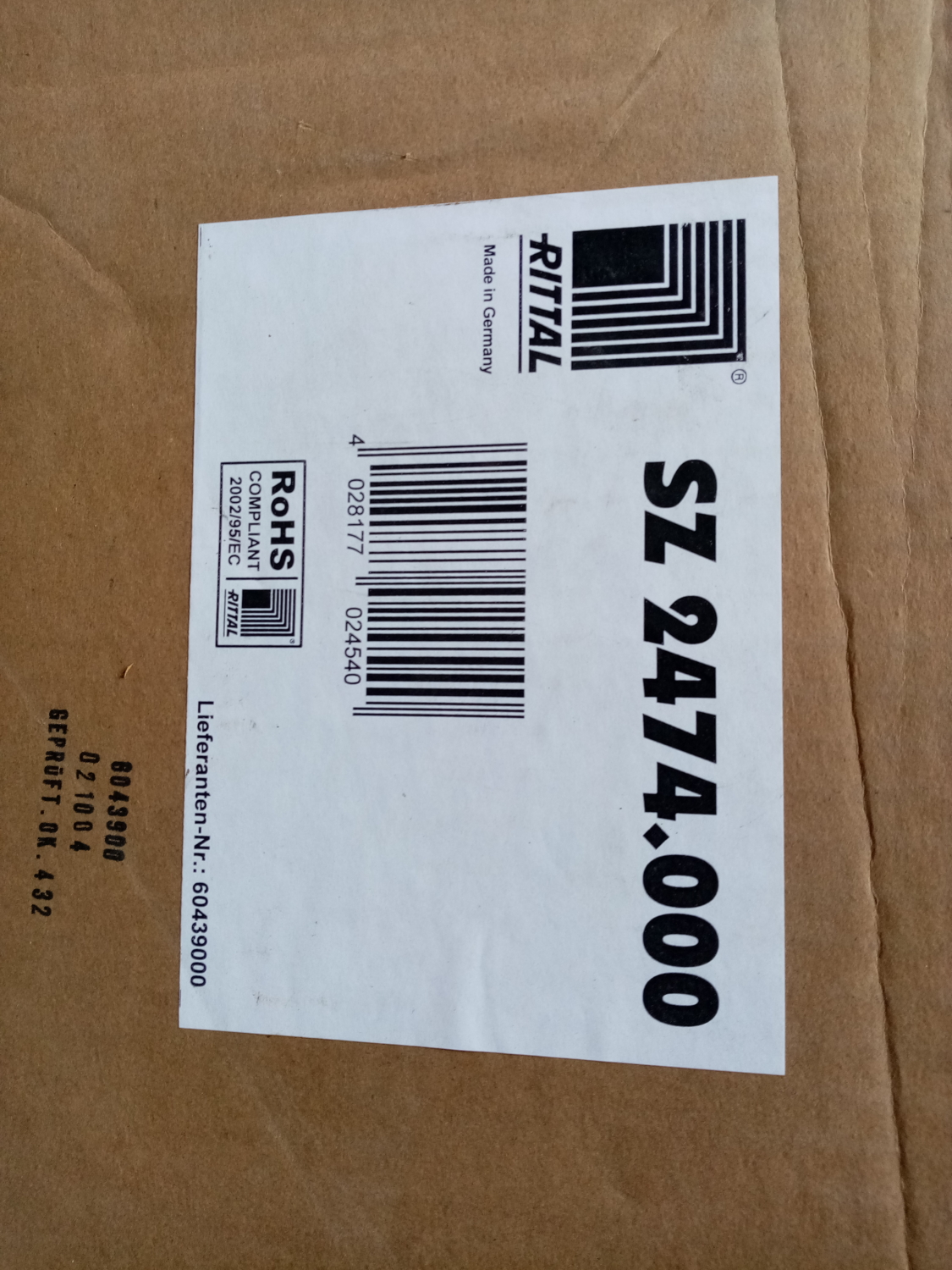 SZ2474.000 RITTAL Rain canopies, stainless steel for AE - Panels and ...