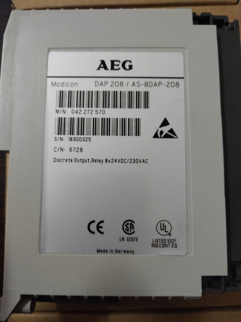 DAP208 AEG DA208 / AS-BDAP/208 Discrete Output Relay 8x24Vdc/230Vac ...