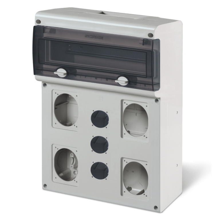 DISTRIBUTION BOARD 14 MODULES IP66 7 SOCKETS CUTOUT SCAME - Panels and ...