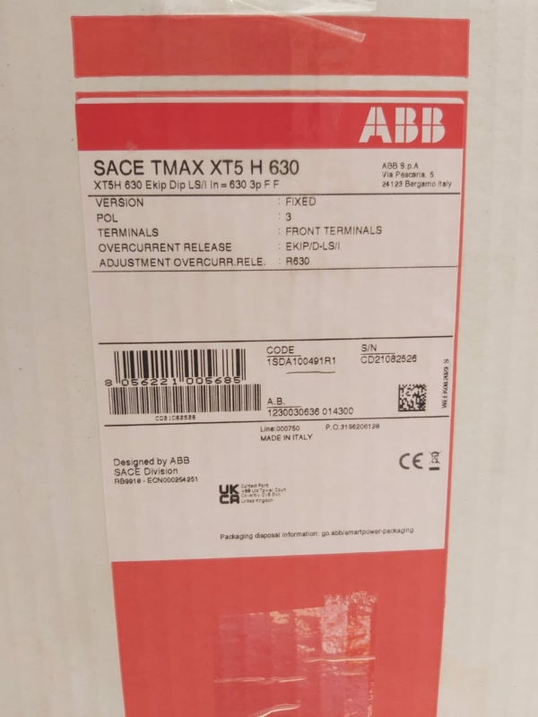 1SDA100491R1 XT5H 630 Ekip Dip LS/I In=630 3p F F - Panels and Parts Shopping