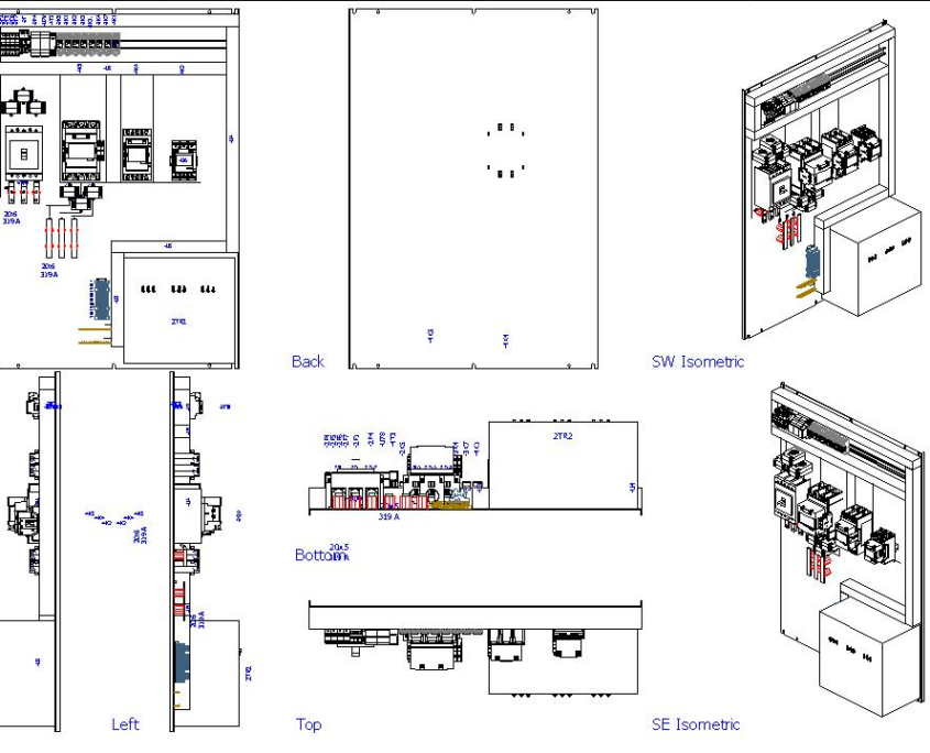 Typical ABB Motor Control Center Panel Incomer MCCB 400A AUTO ...