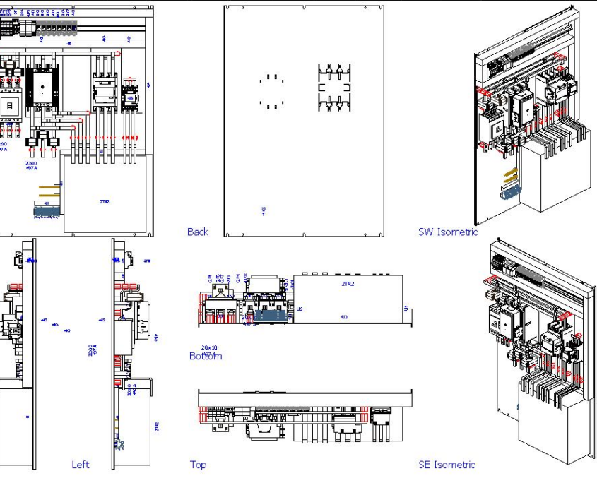 Typical ABB Motor Control Center Panel Incomer MCCB 400A AUTO ...