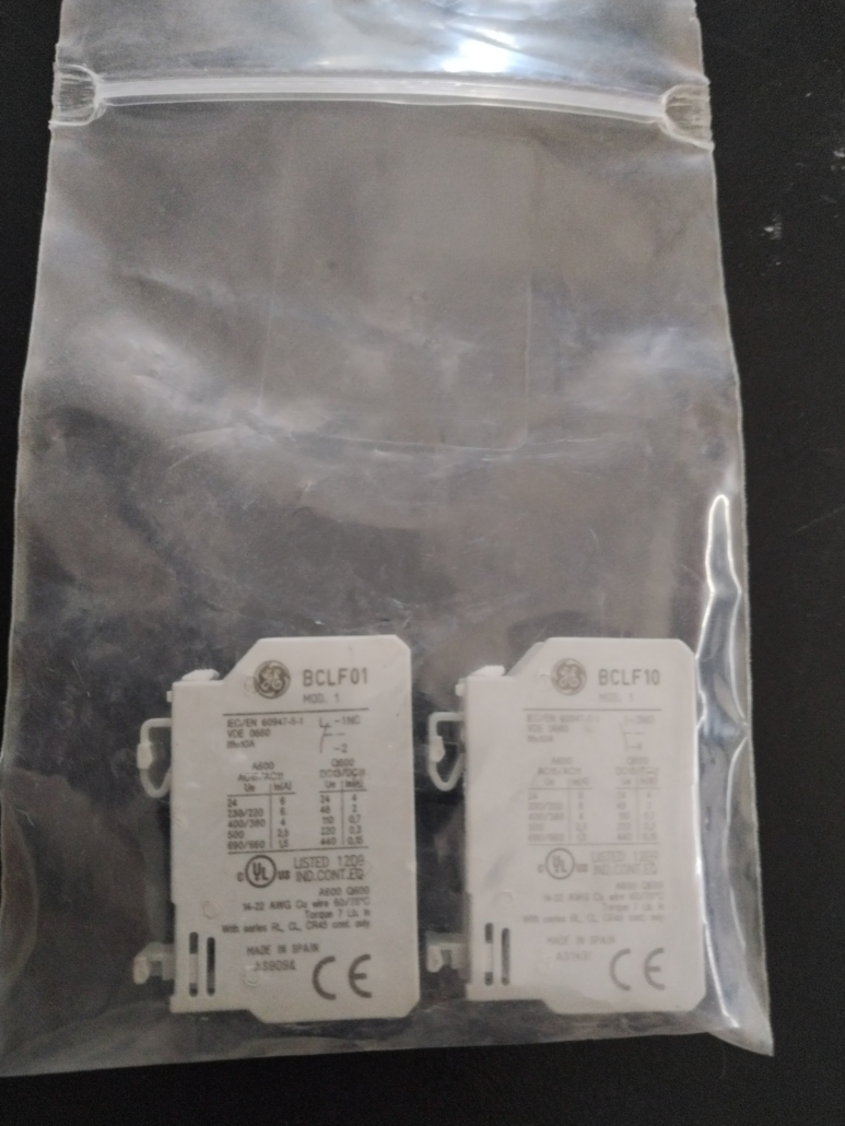 Lot of 5 GE (5xBCLF01 & 5xBCLF10) Auxiliary Contact Block - Panels and ...