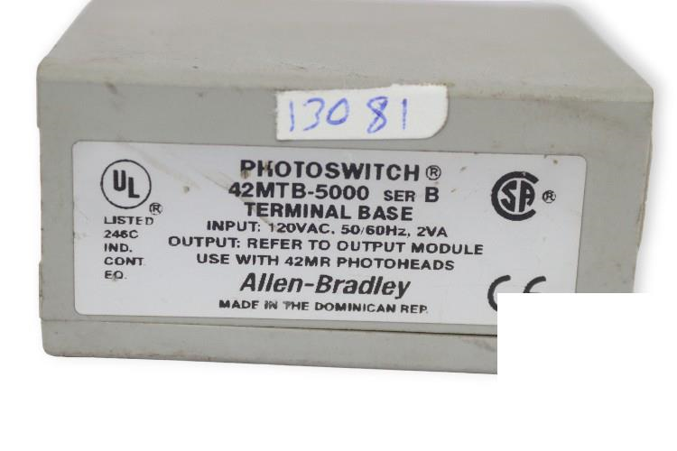 ALLEN-BRADLEY 42MTB-5000 TERMINAL BASE - متجر اللوحات والقطع