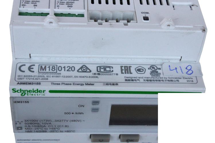 SCHNEIDER A9MEM3155 / IEM3155 ENERGY METER - Panels and Parts Shopping