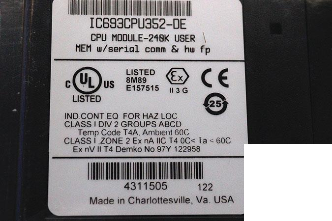 FANUC IC693CPU352-DE CPU MODULE - Panels and Parts Shopping