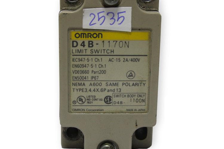 OMRON D4B-1170N SAFETY LIMIT SWITCH - Panels and Parts Shopping