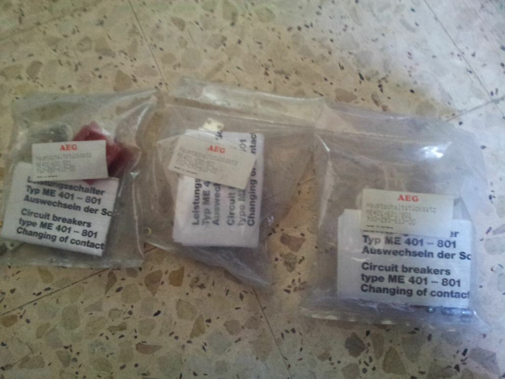 ME 401/631/801 AEG Air Circuit Breaker Complete Main Contact Set Replacement 3 Pole 910-293-613 ...