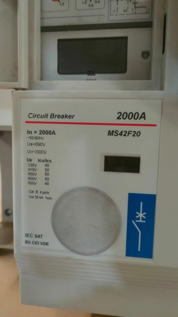 M-PACT GE 2000A 4P 50KA with (ST,CC,UV,Motor) 220-250V Air Circuit ...