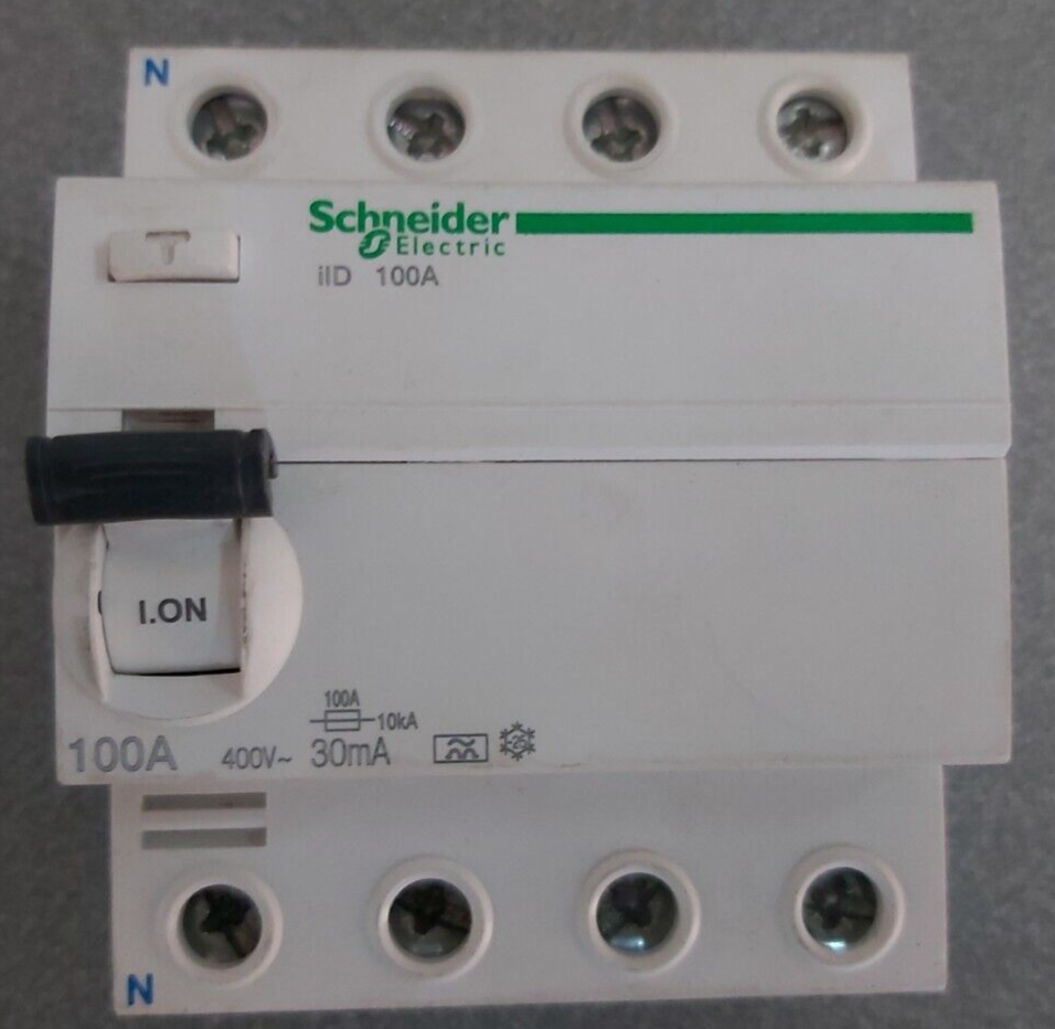 A9R12440 Schneider Electric 40A 100mA 4P 10kA RCCB Residual Current ...