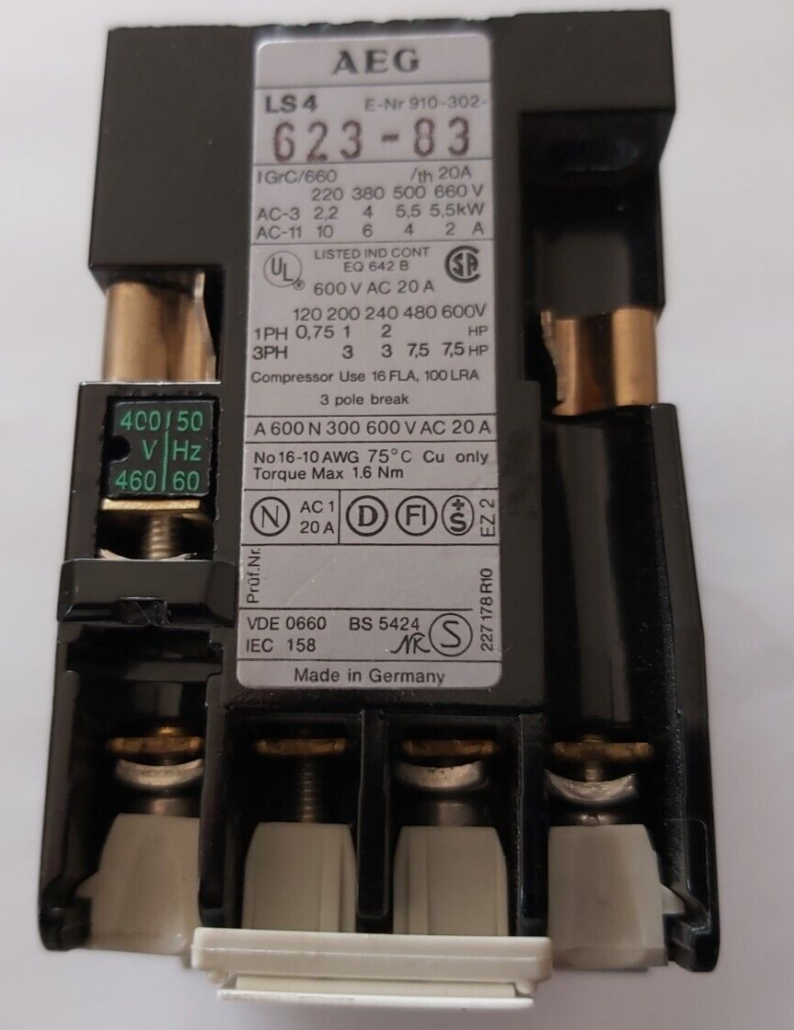 LS4.10 AEG Contactor 4kW 400VAC/50HZ Coil 910-302-623-22 - Panels and Parts Shopping